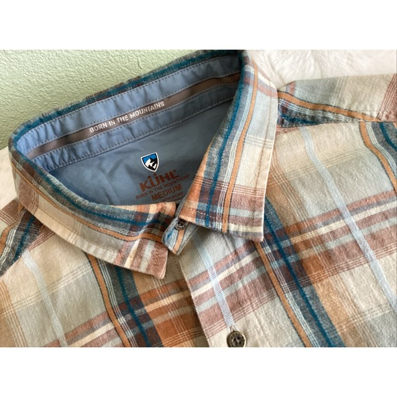 Kuhl | Shirts | Kuhl Mens Plaid Button Down Short Sleeve Linen Blend ...